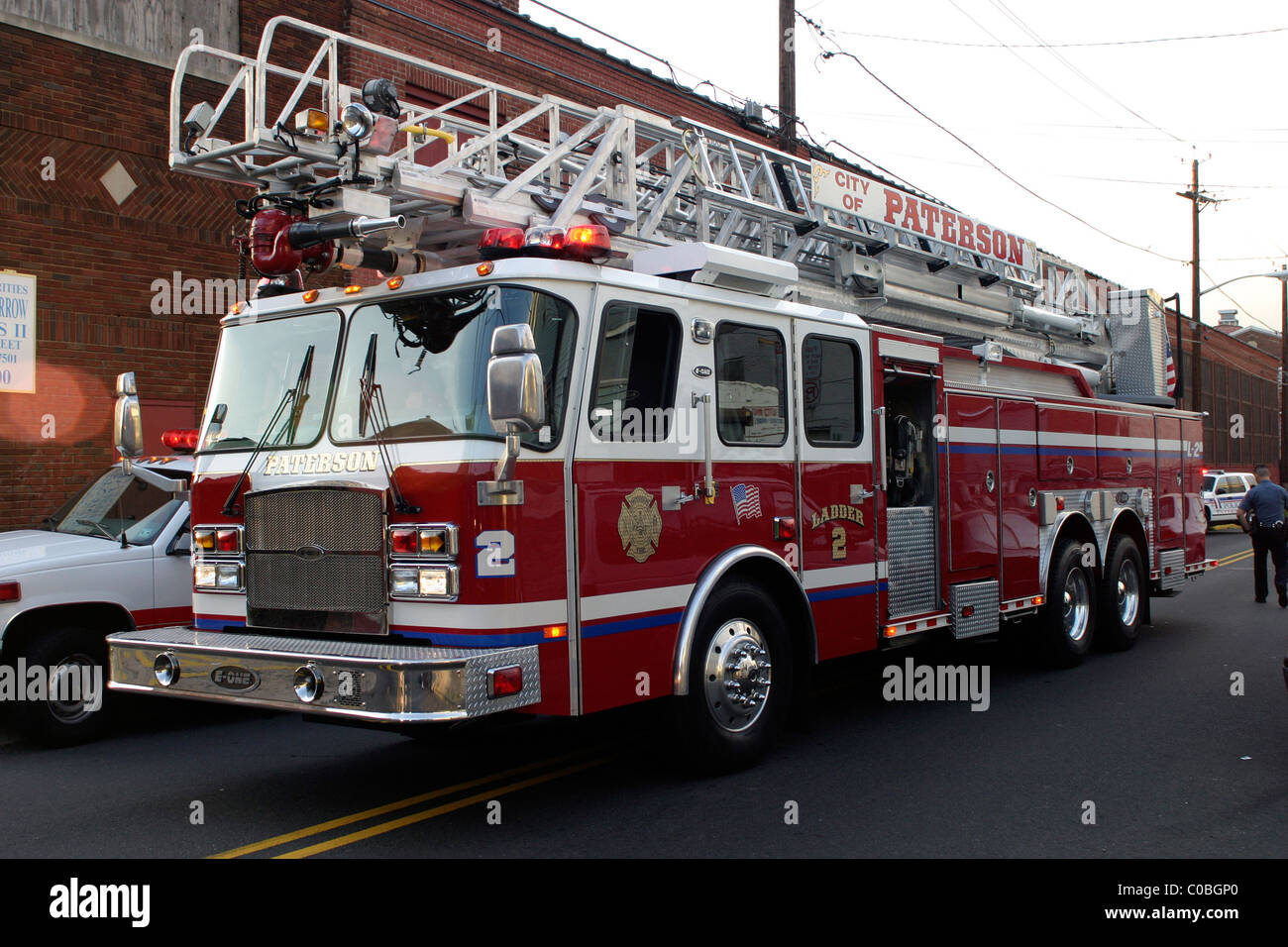 E=ONE Ladder Truck Stock Photo - Alamy
