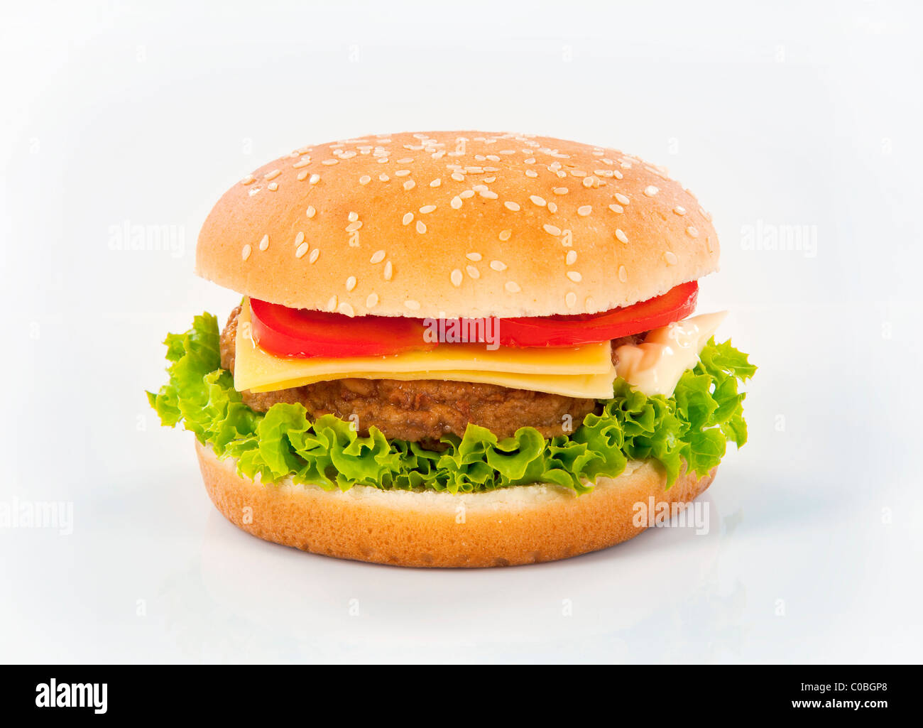 Studio shot of a hamburger Stock Photo - Alamy