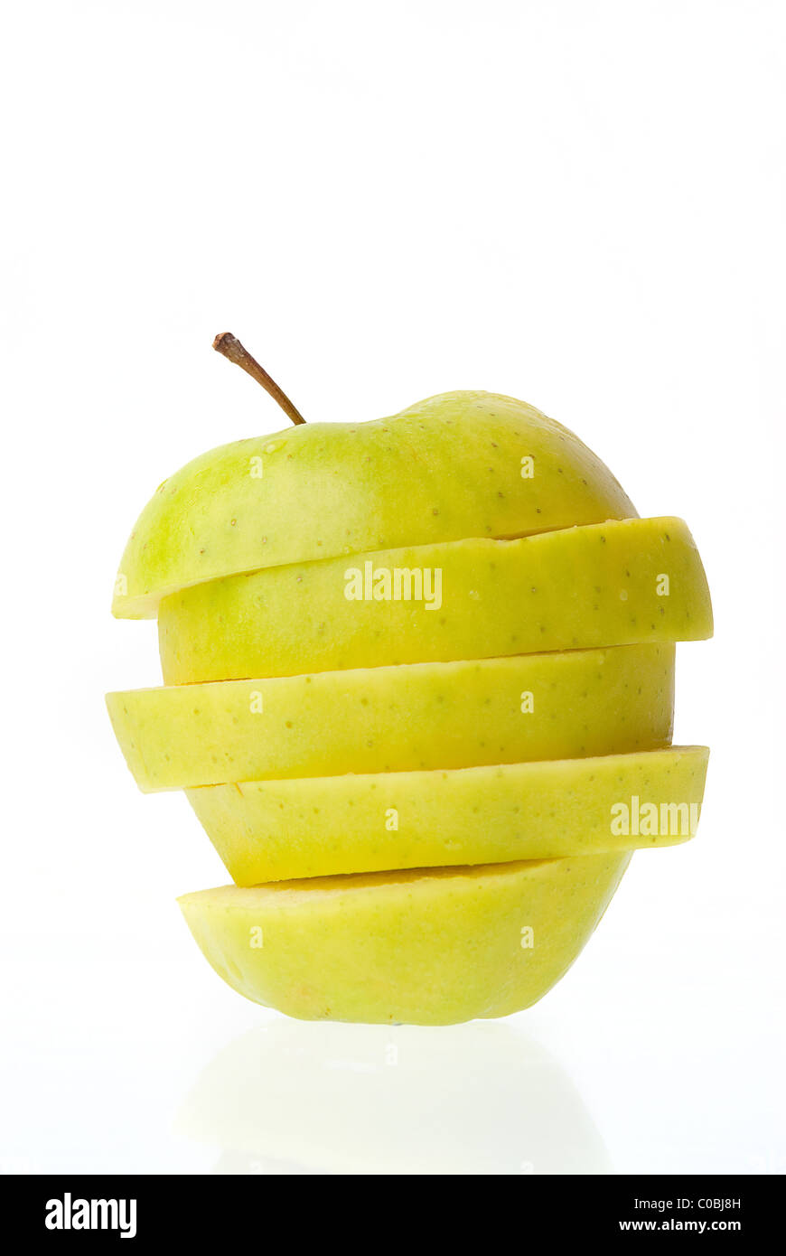 Sliced apple isolated on white background Stock Photo - Alamy