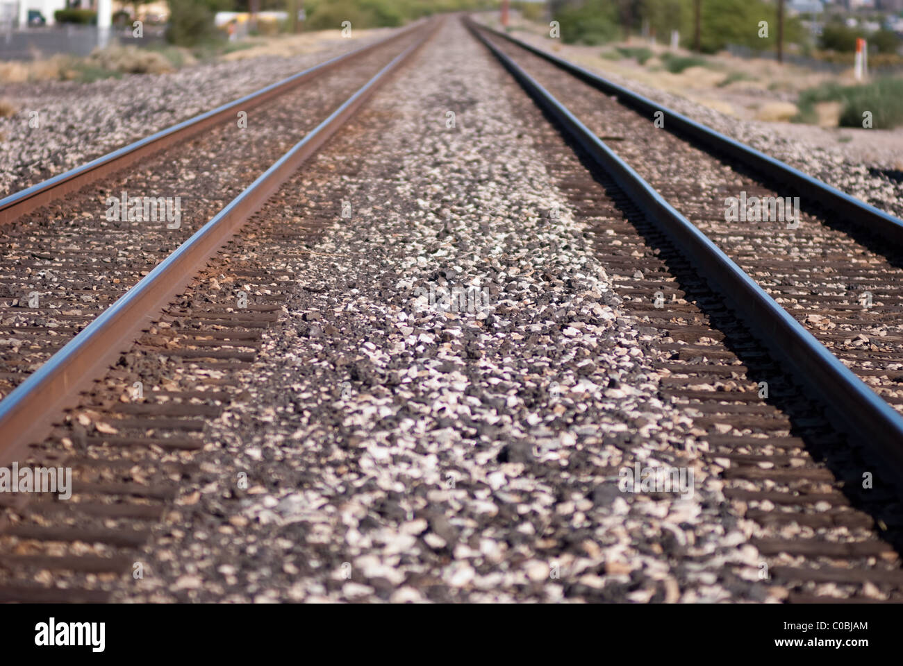 Train tracks, railroad Stock Photo - Alamy