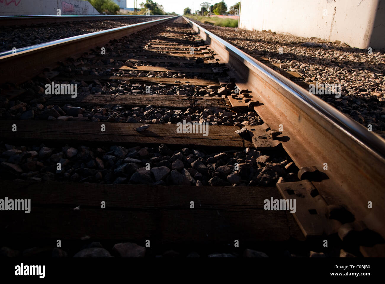 Train tracks, railroad Stock Photo - Alamy