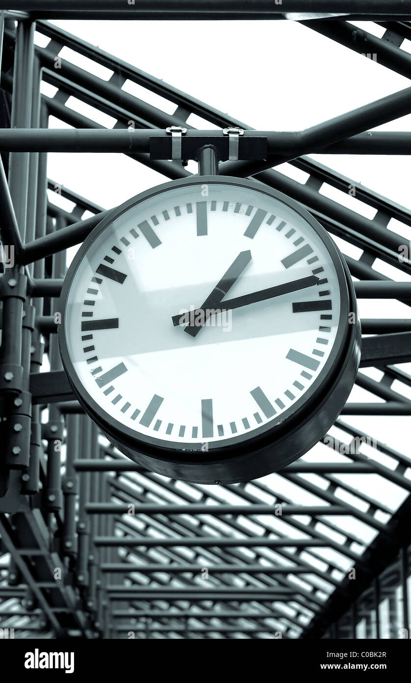 Clock in Subway Station in Germany Stock Photo - Alamy