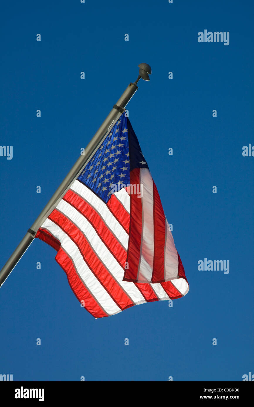 American flag texas flag flying hi-res stock photography and images - Alamy