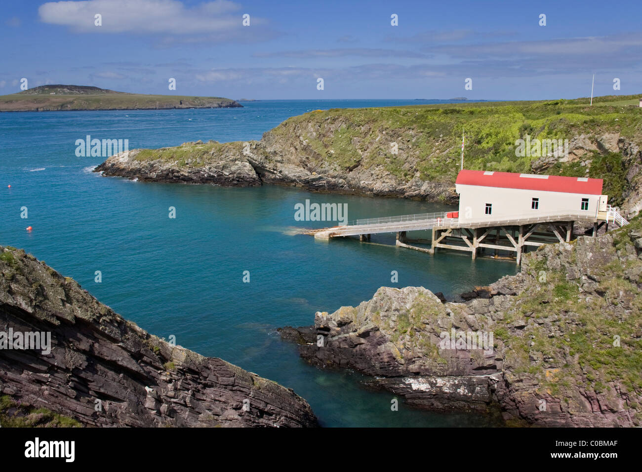 Whitesands to St Davids; lifeboat house; Wales Stock Photo - Alamy