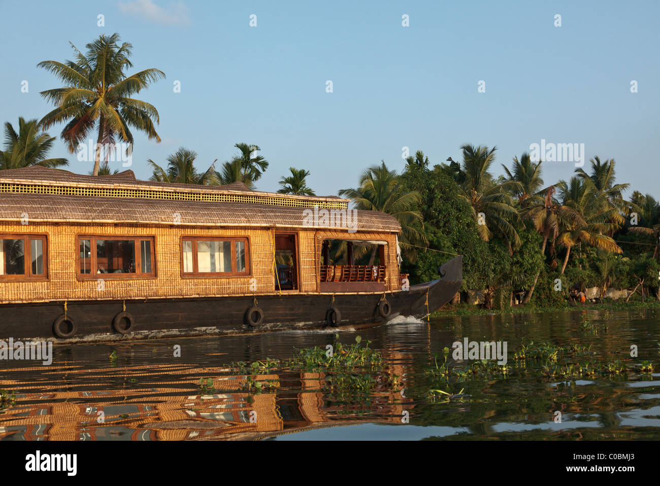 Traditional houseboat on Kerala backwaters. Kerala, India Stock Photo ...