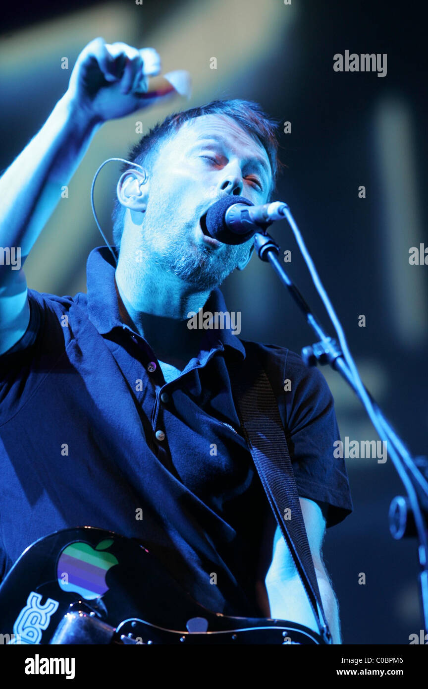 THOM YORKE OF RADIOHEAD PERFORMING LIVE Stock Photo - Alamy