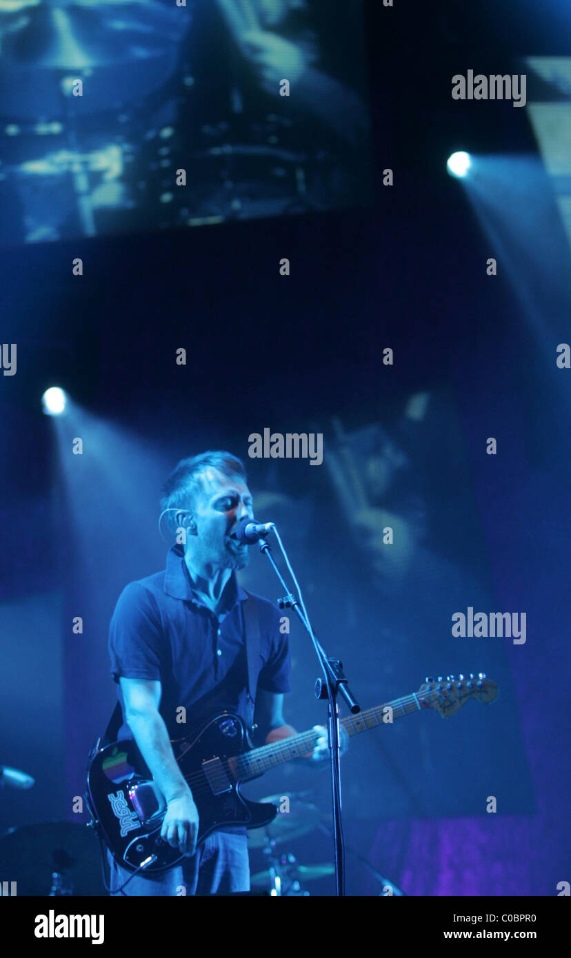 THOM YORKE OF RADIOHEAD PERFORMING LIVE Stock Photo - Alamy