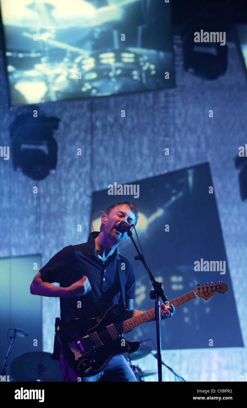 THOM YORKE OF RADIOHEAD PERFORMING LIVE Stock Photo - Alamy
