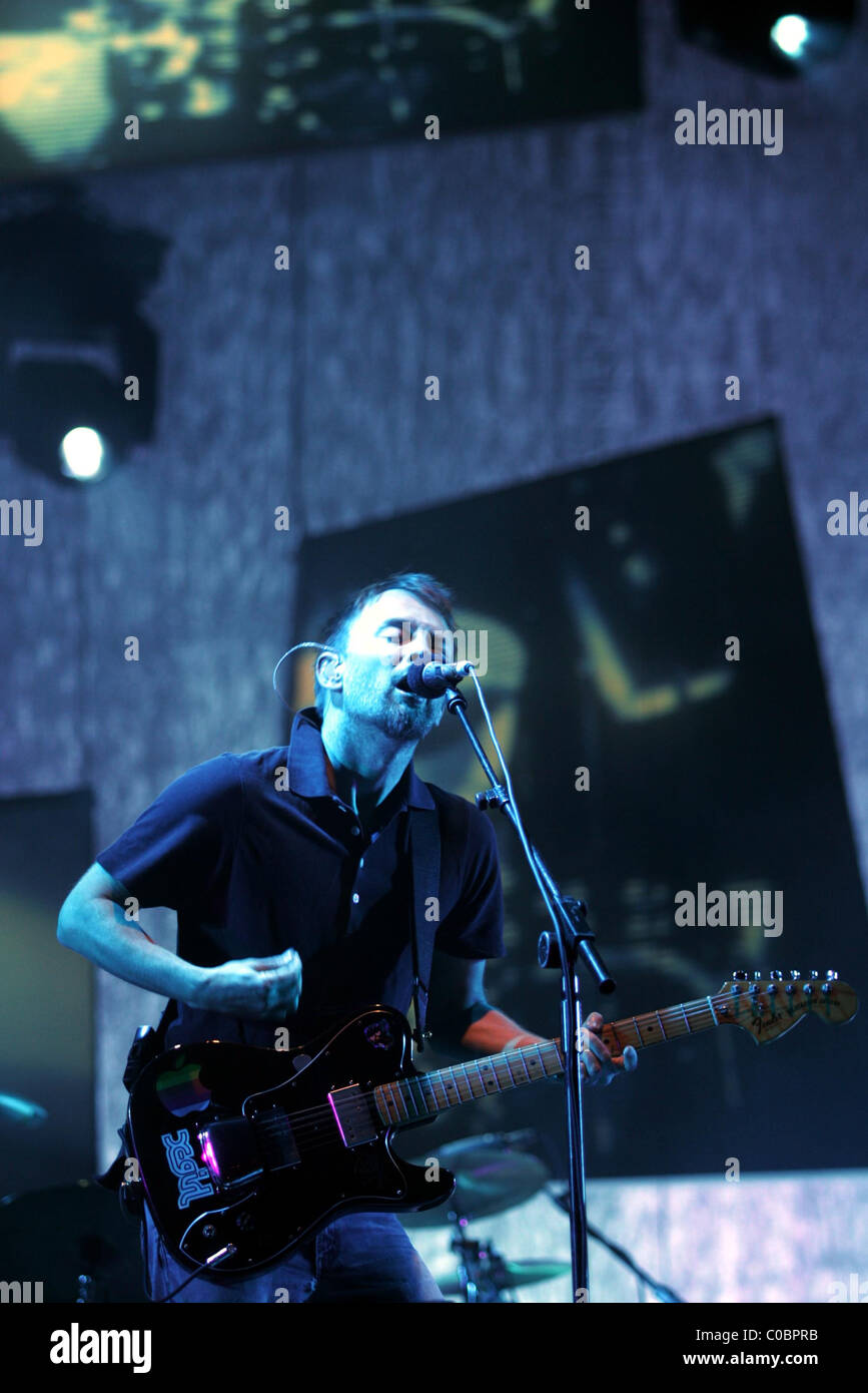 THOM YORKE OF RADIOHEAD PERFORMING LIVE Stock Photo - Alamy
