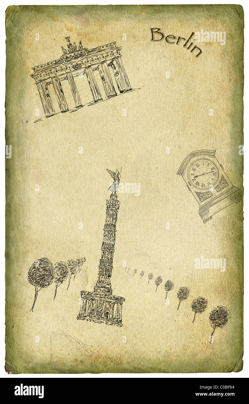 Berlin theme illustration Stock Photo - Alamy