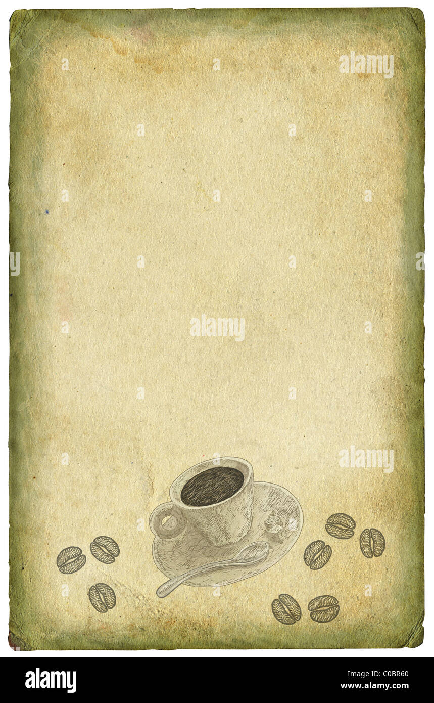 Old paper background with coffee Stock Photo - Alamy