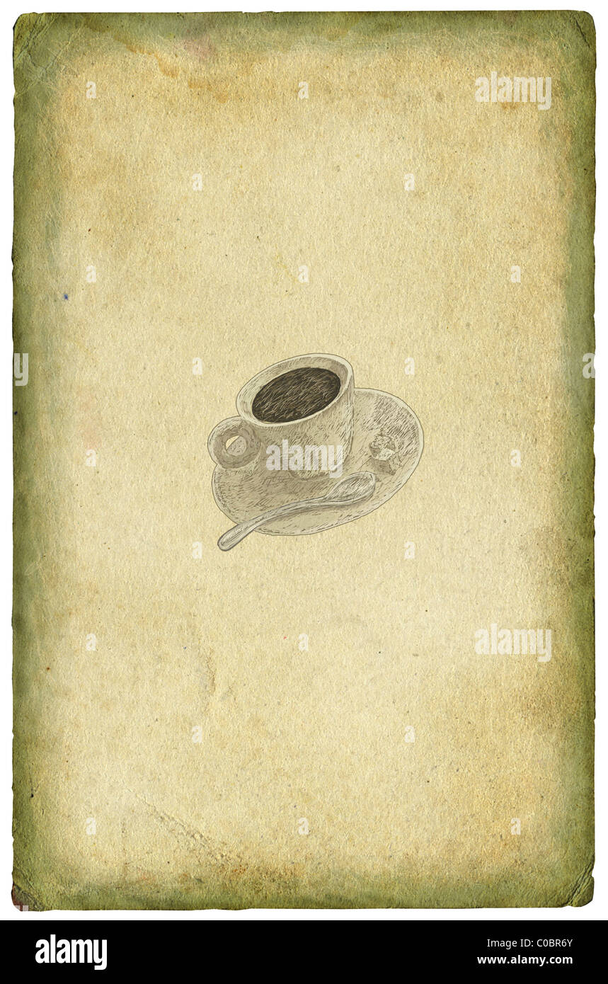 Old paper background with coffee Stock Photo - Alamy