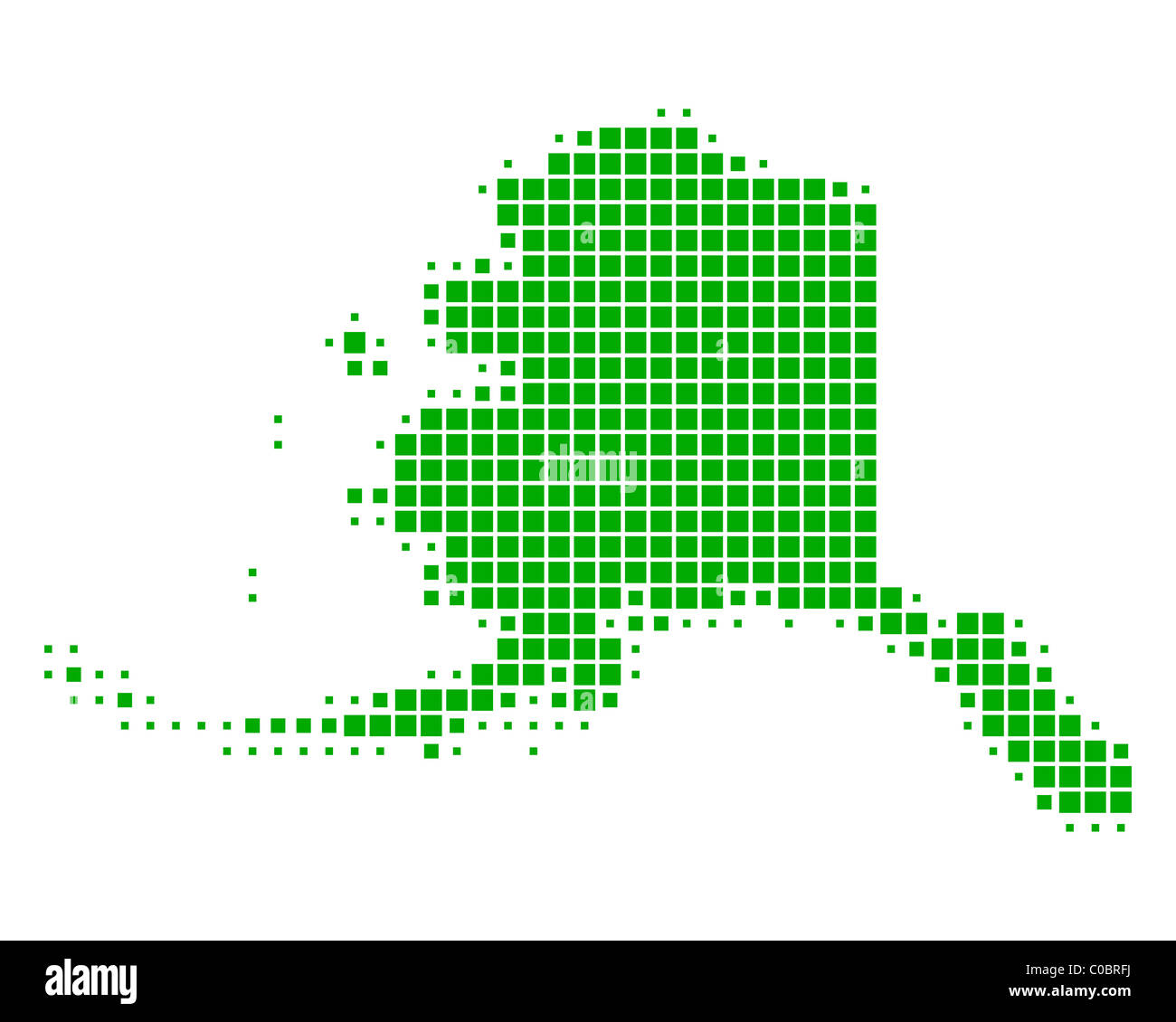 Map of Alaska Stock Photo - Alamy