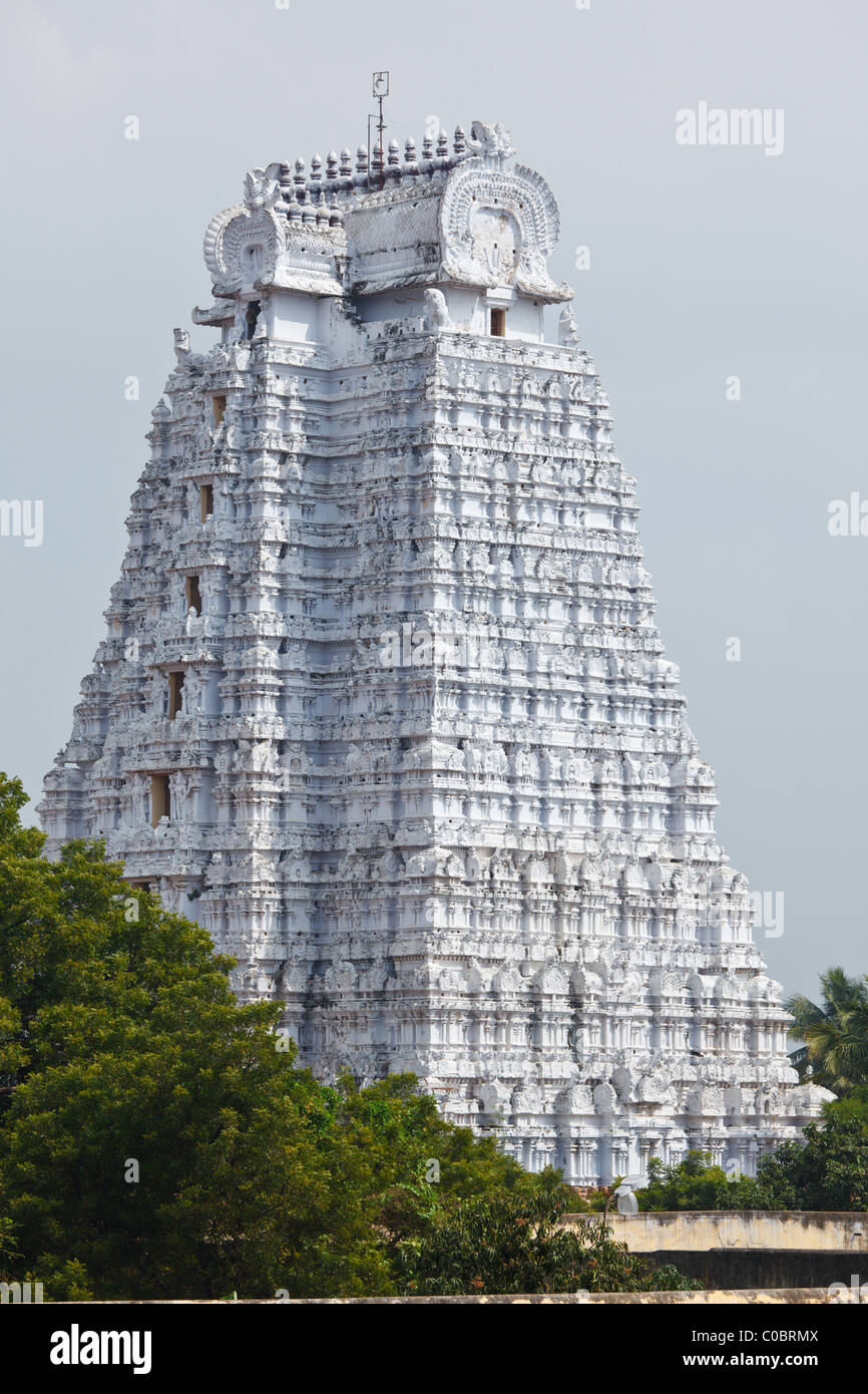 Gopura (tower) of Sri Ranganathaswamy temple. Tiruchirappalli (Trichy ...