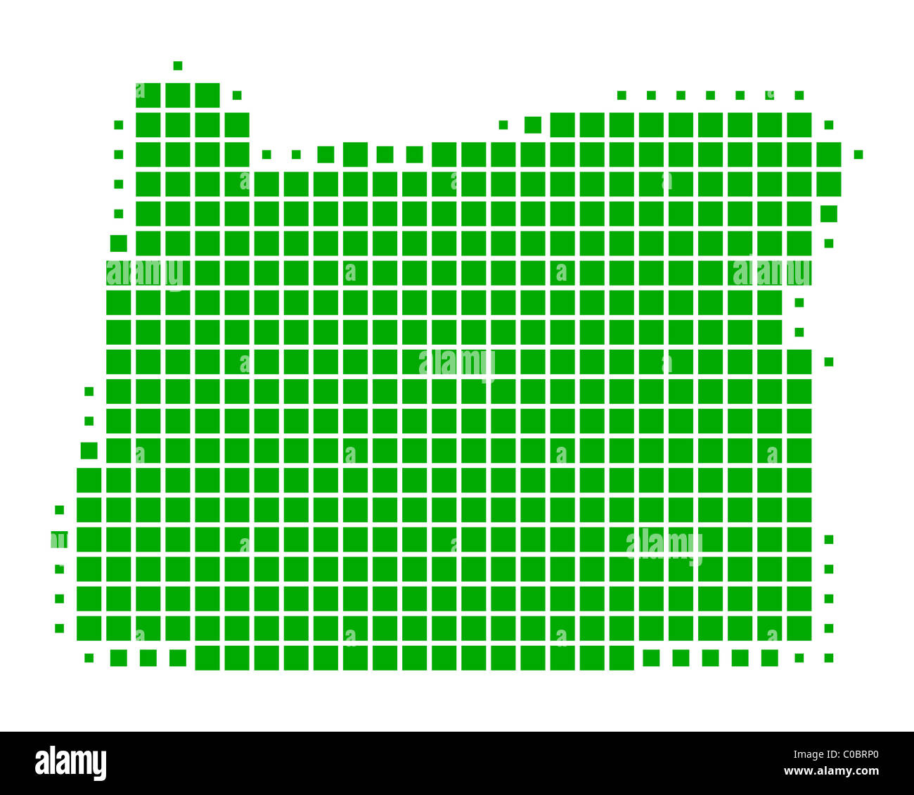 Map of Oregon Stock Photo - Alamy