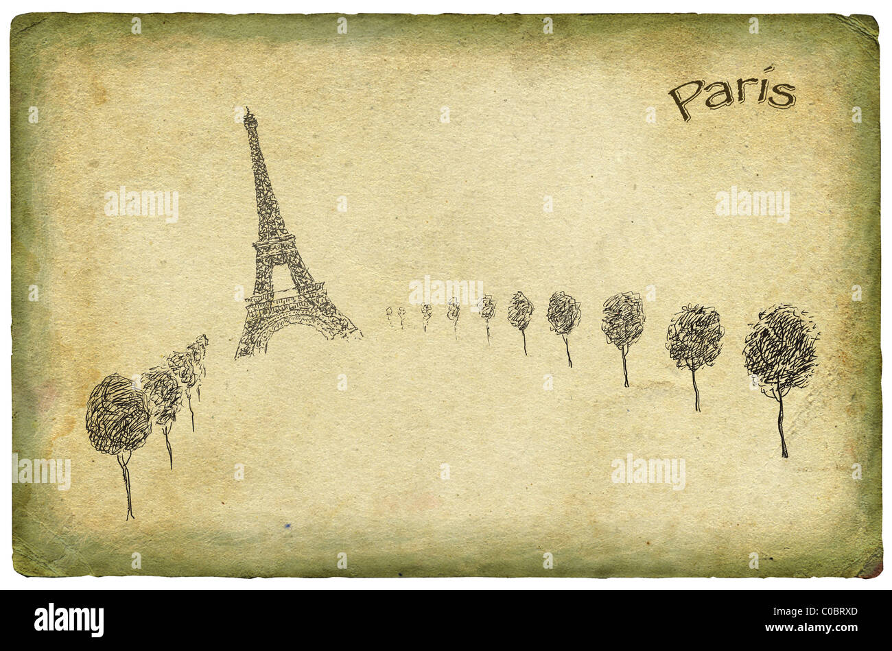 Paris theme illustration Stock Photo - Alamy