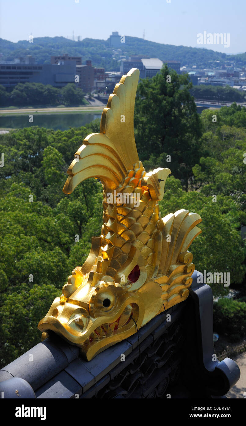 Golden Shachihoko, a japanese imaginery animal Stock Photo - Alamy