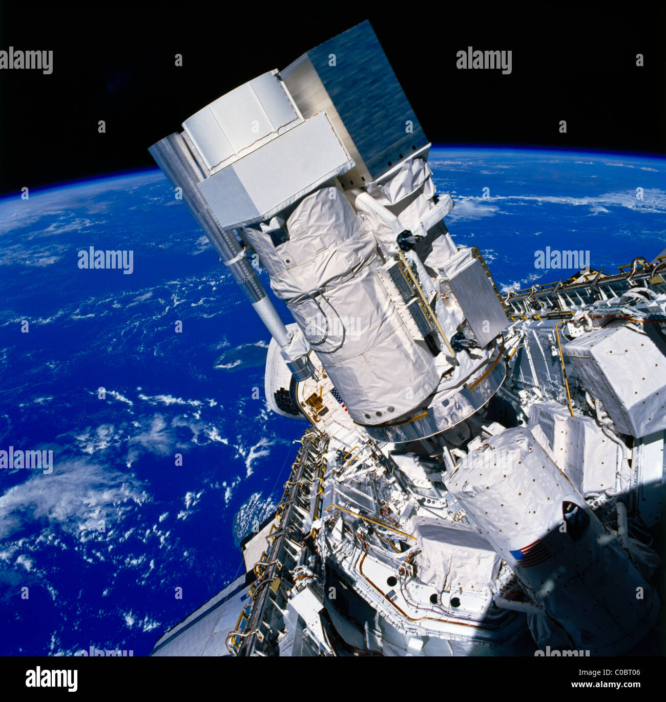 Satellite Being Launched Out Of Landing Bay Stock Photo - Alamy