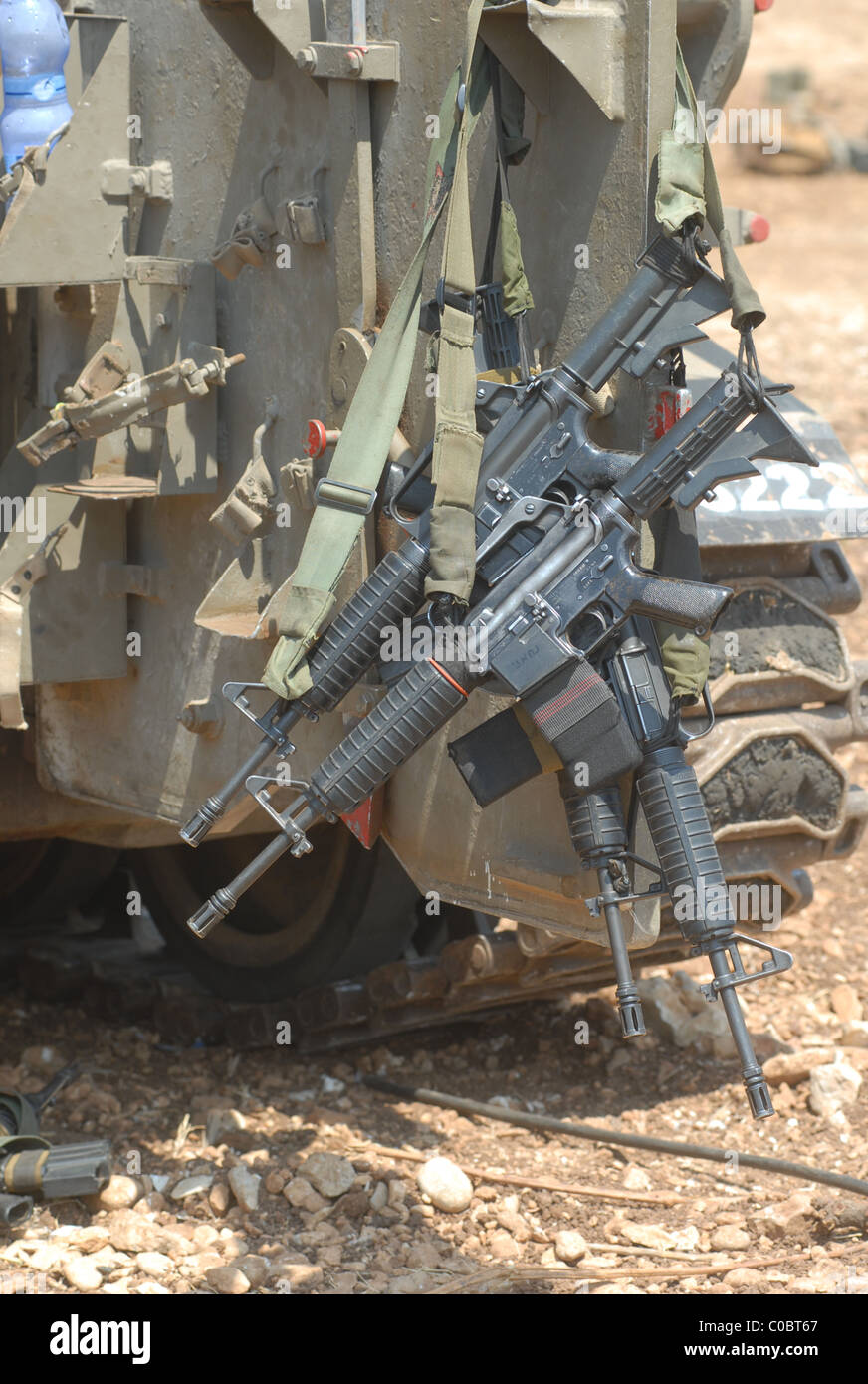 The IDF during there war with hezballah 2006two m16 carbines hag from ...