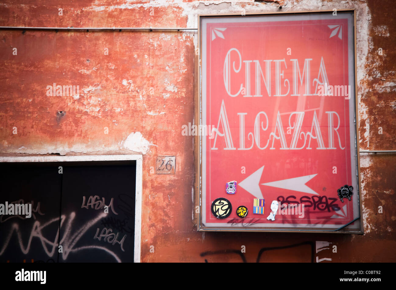 Cinema Alcazar, Trastevere neighborhood, Rome, Italy Stock Photo - Alamy