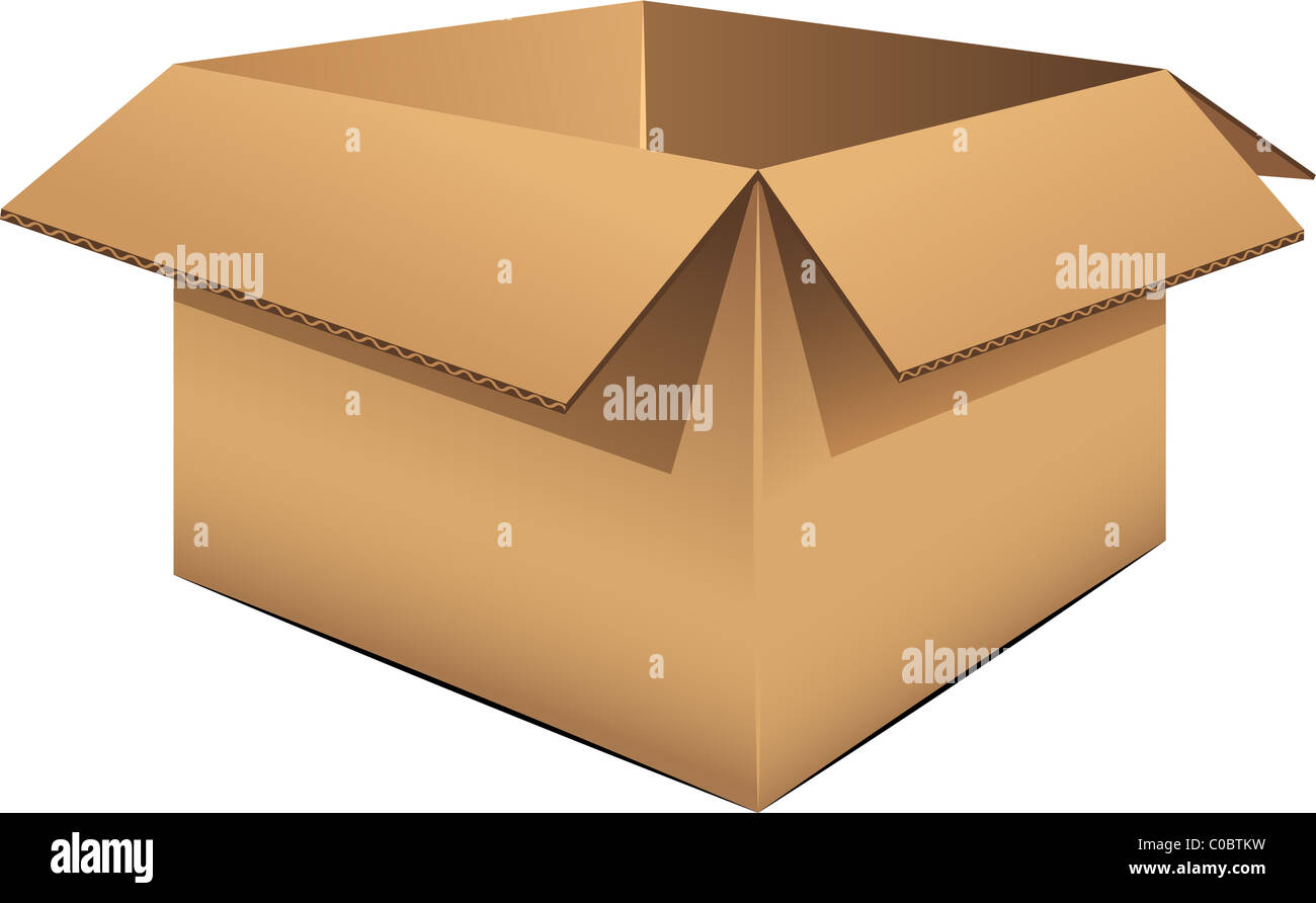 Empty cardboard box Stock Photo - Alamy