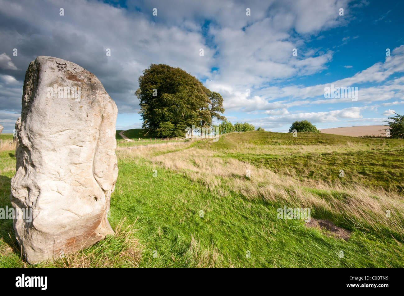 Avebury standing stone circle, near Devizes Wiltshire. A mystical ...