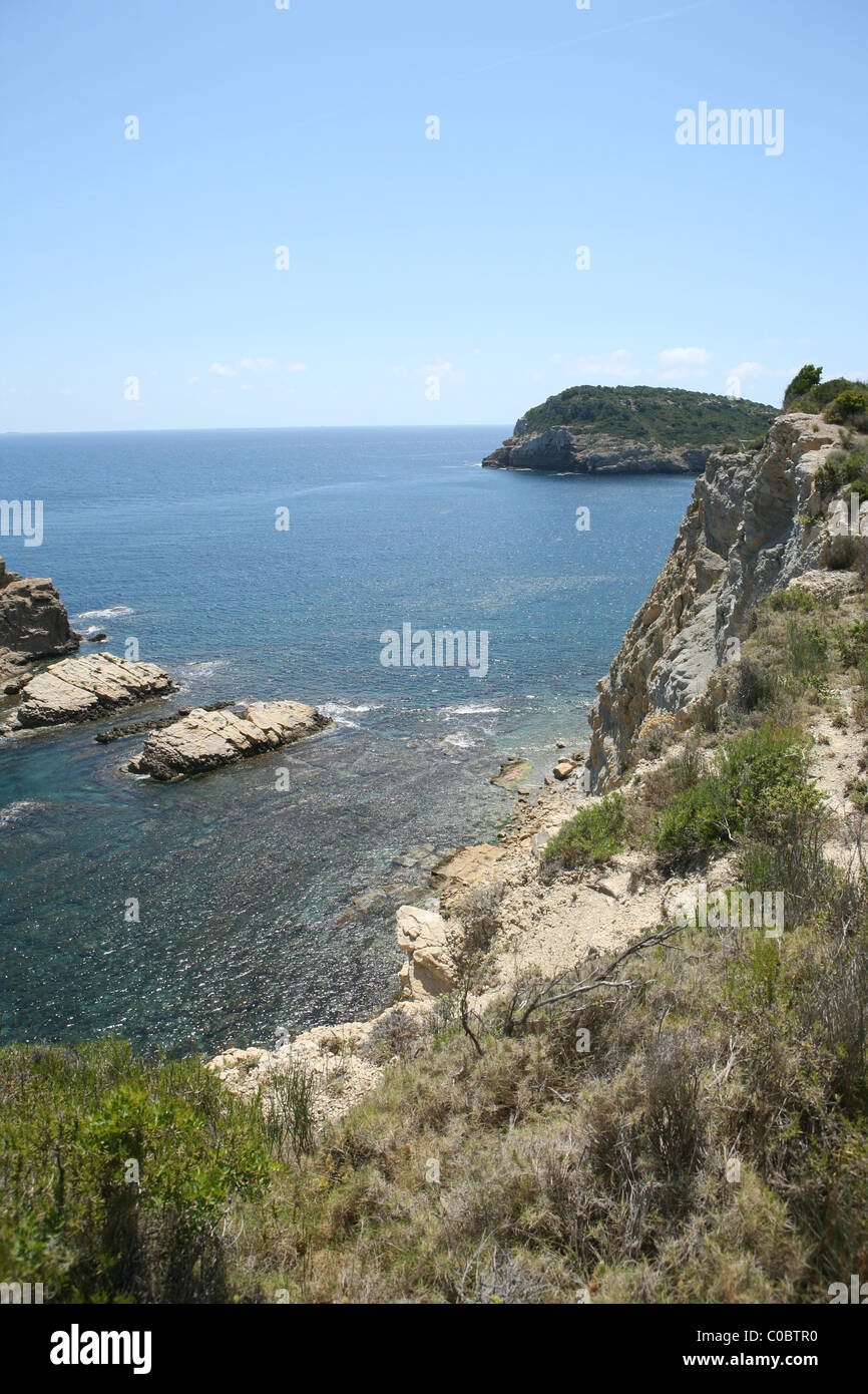 Cap Prim Nao the Southern limit of Xabia Javea bay Levante Spain Stock ...