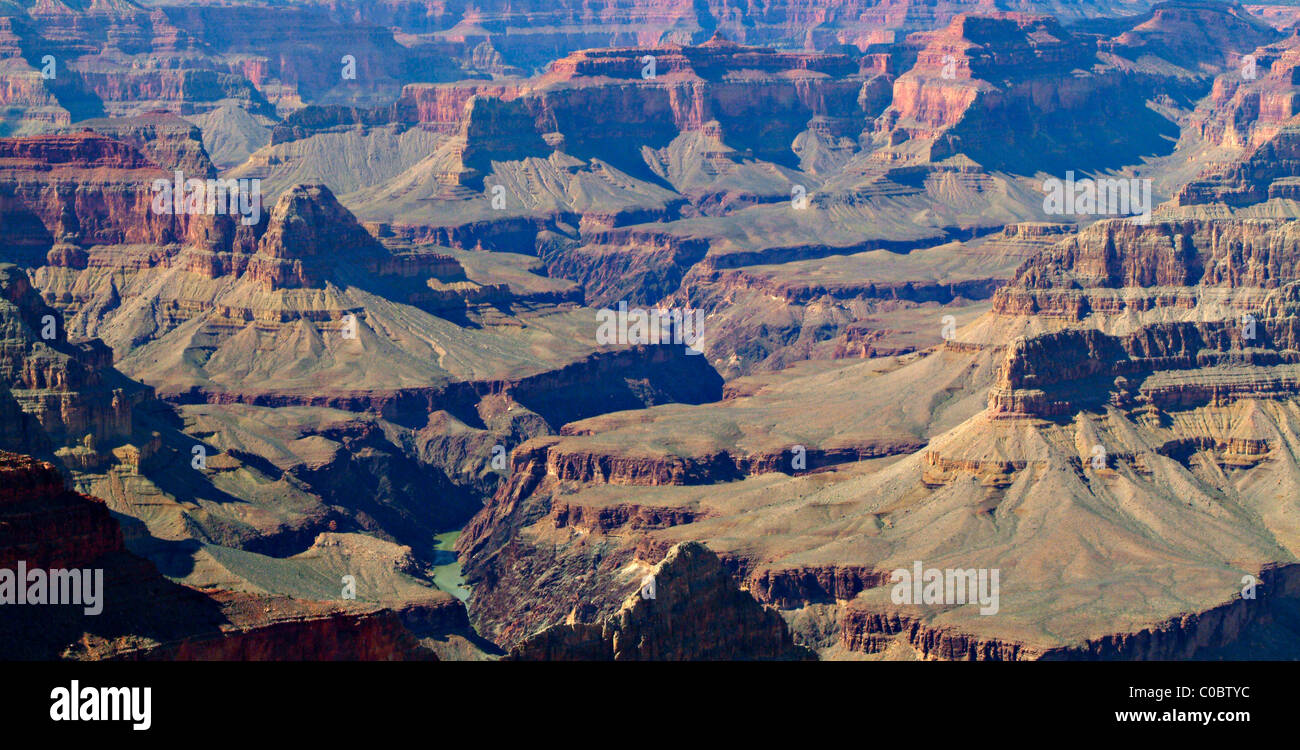Colorado River and Temple of Ra from Mohave Point Grand Canyon National ...