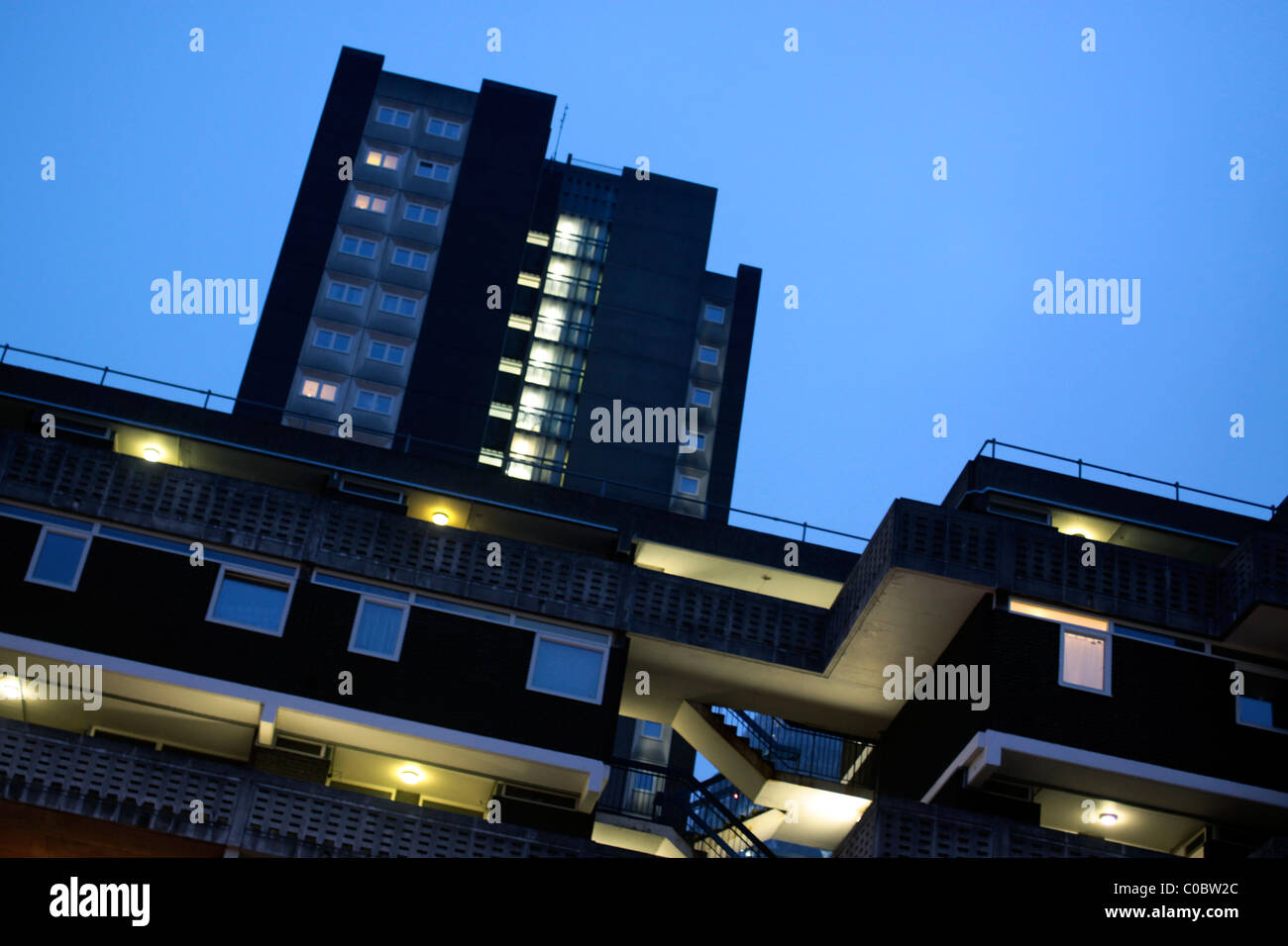 Tower block in East London Stock Photo - Alamy