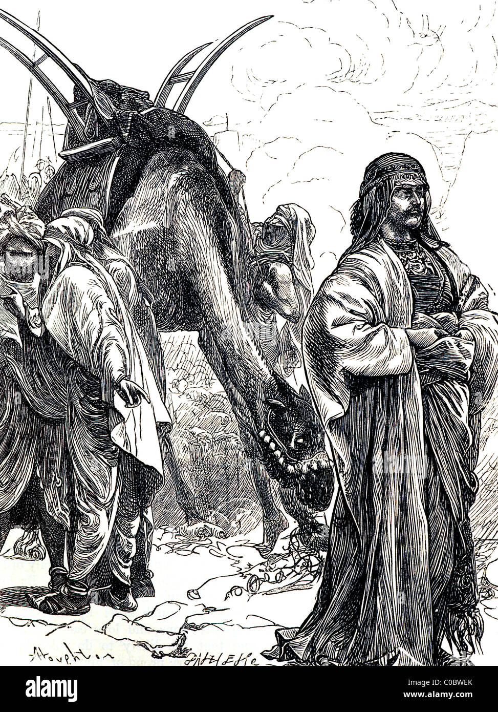 Illustration of Joseph wearing his Coat Stock Photo - Alamy