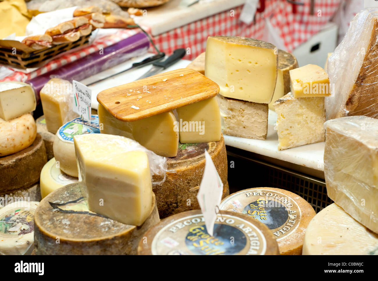 Rome, Italy - assortment of cheese Stock Photo - Alamy