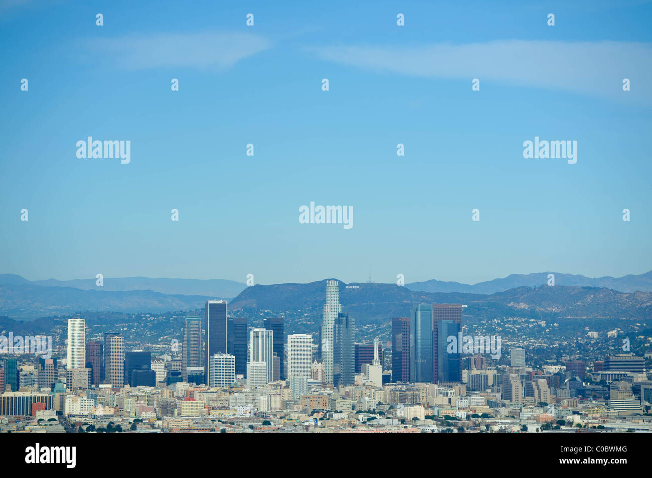 Downtown los angeles from air hi-res stock photography and images - Alamy