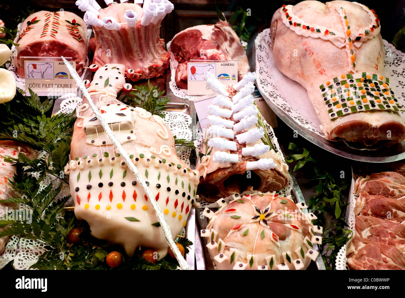 Paris, France - Butcher shop Stock Photo - Alamy