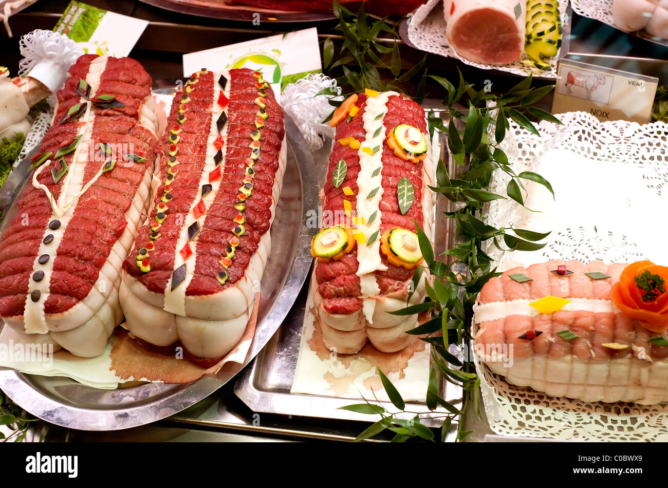 Paris, France - Butcher shop Stock Photo - Alamy