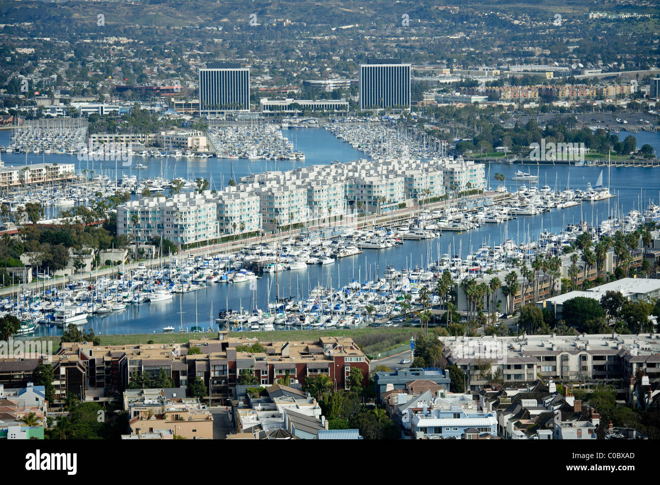 Los Angeles shot from a helicopter Stock Photo - Alamy