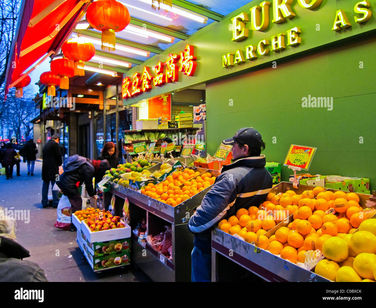 Paris, France, Asians Shopping, Chinese Food Store, Chinatown, Stalls ...