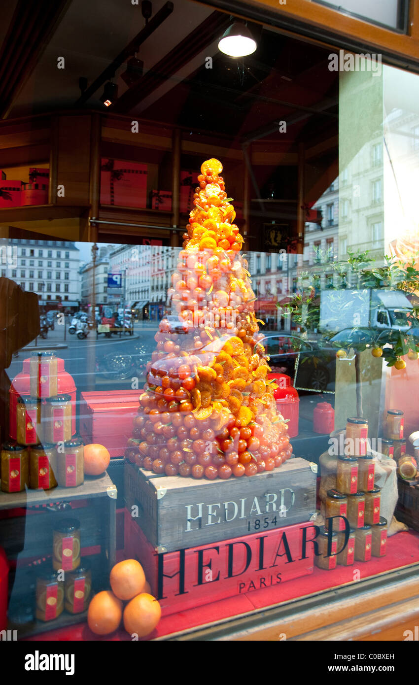 Paris, France - Hediard window, a famous luxury food store Stock Photo ...
