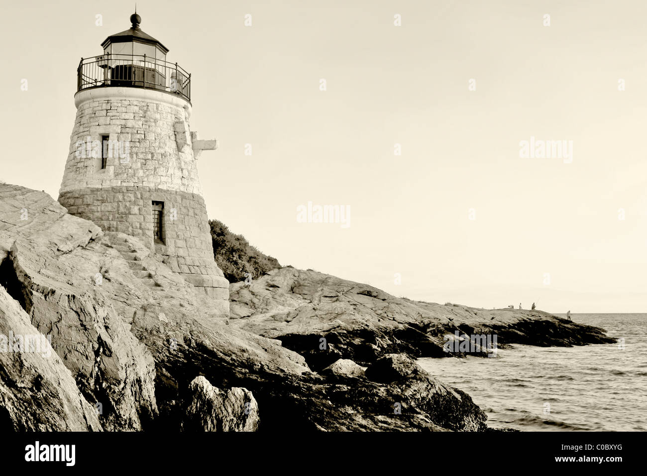 Castle Hill Lighthouse in Newport Rhode Island Stock Photo - Alamy