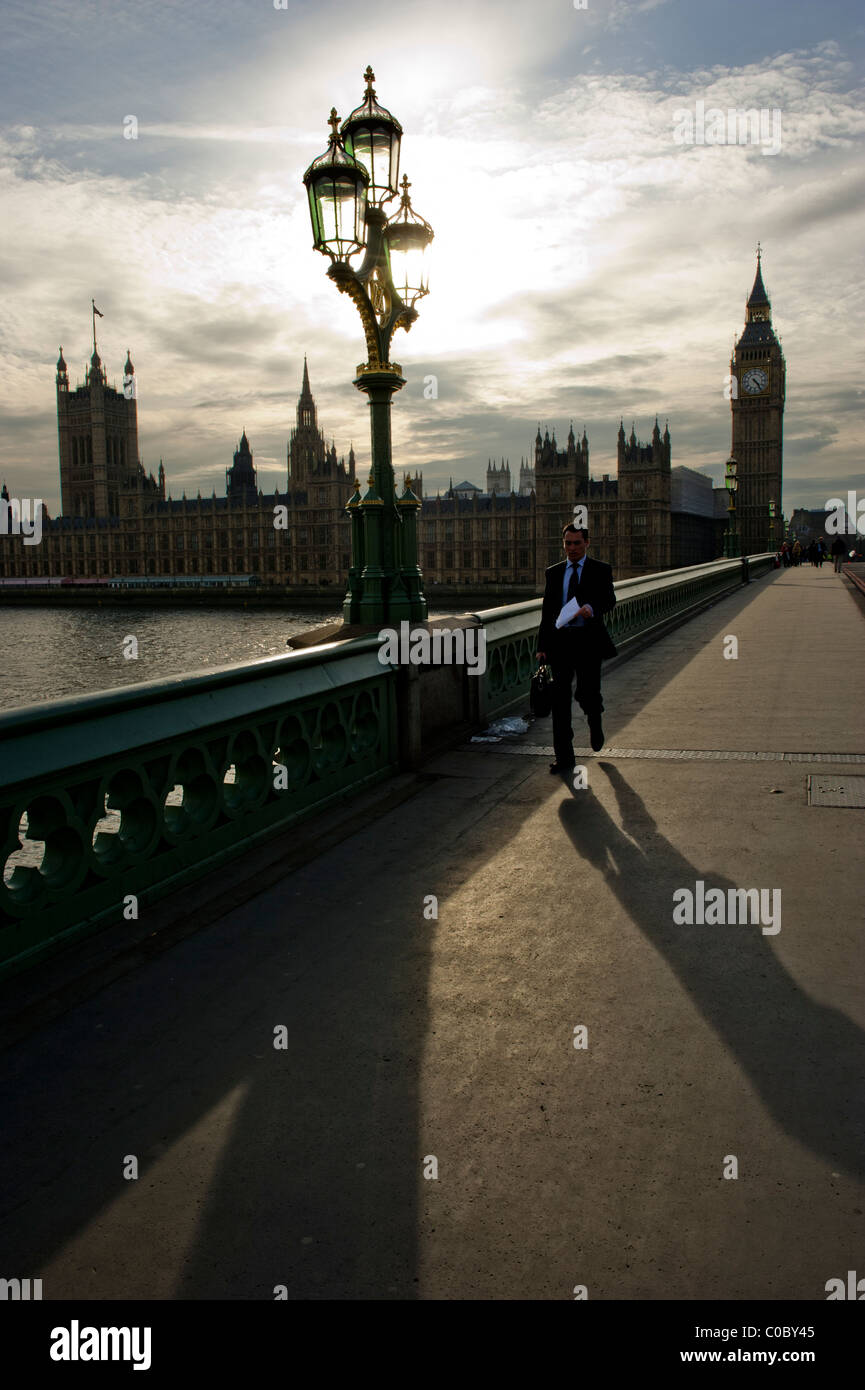 Man walking shadow london westminster hi-res stock photography and ...