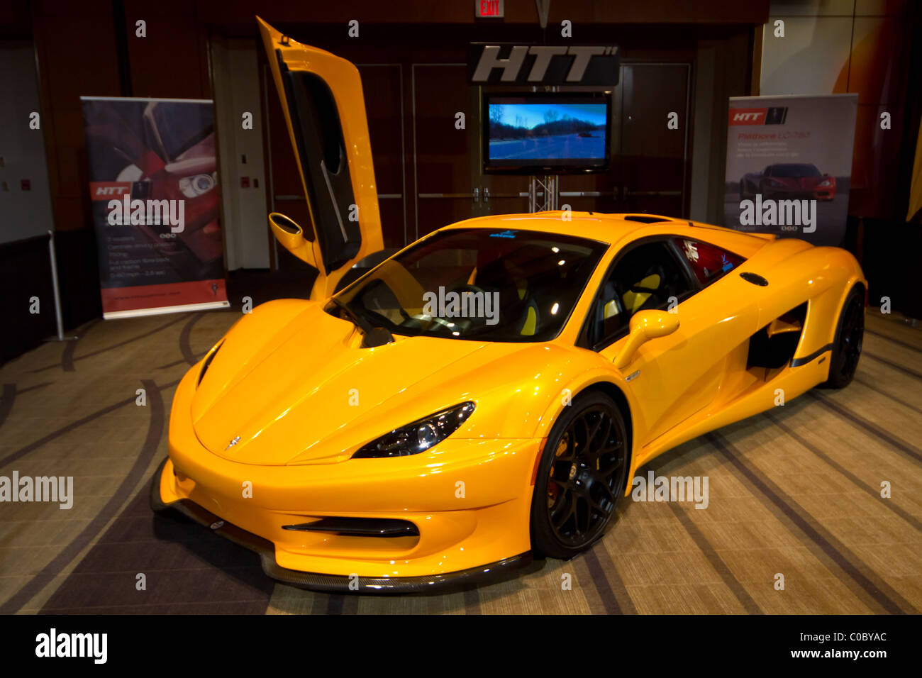 Lamborghini exotic sports car yellow Stock Photo - Alamy