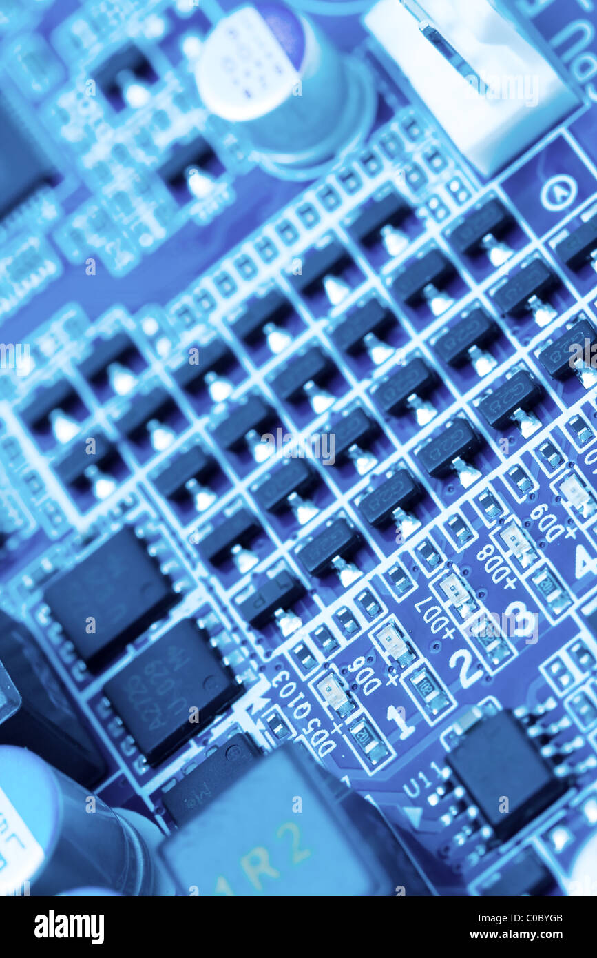 Detail of a computer mainboard Stock Photo - Alamy