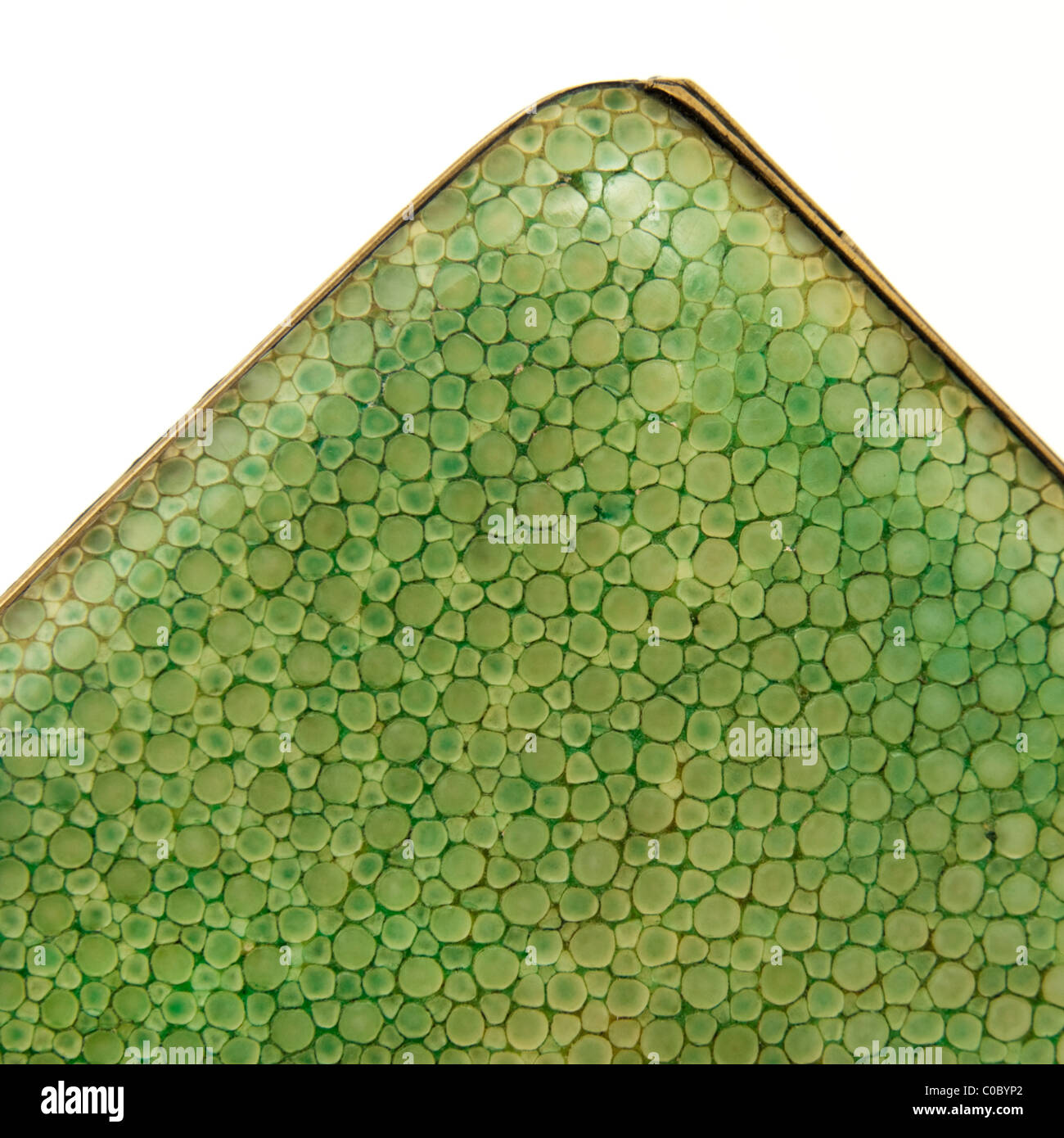 Close-up of 1920's Art Deco Shagreen (Shark Skin) covered cigarette ...