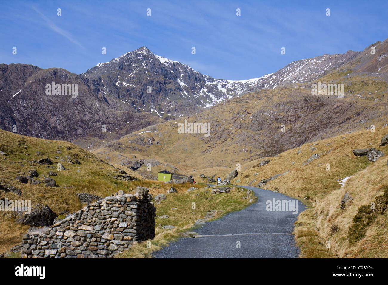 The miners track, one of the paths up to the summit of Mount Snowdon ...