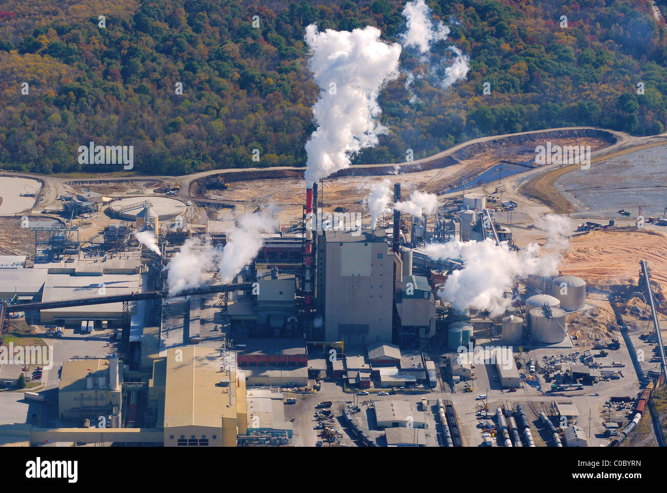 Pulp Paper Mill Smoke Stack High Resolution Stock Photography and ...