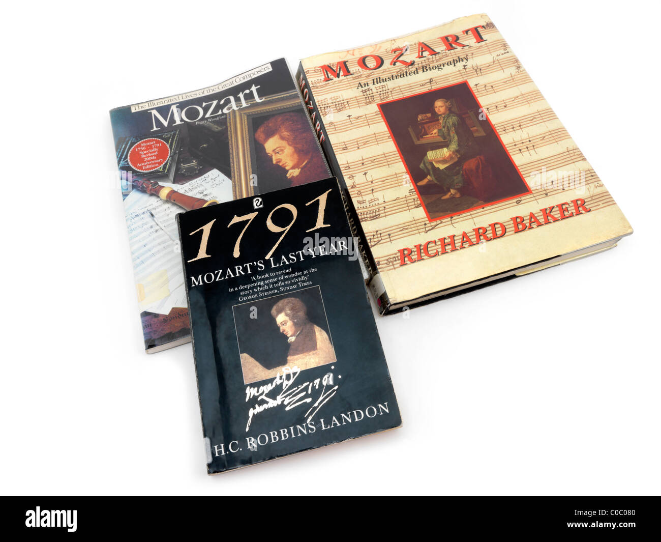Three Books On Mozart Classical Music Stock Photo - Alamy