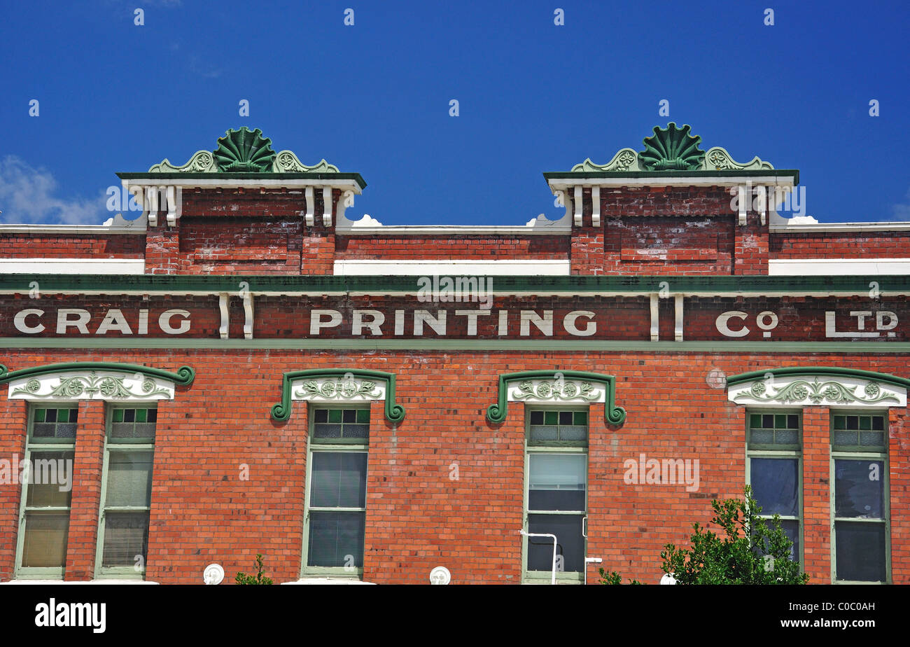 Decorative frontage of Craig Printing Building, Tay Street ...