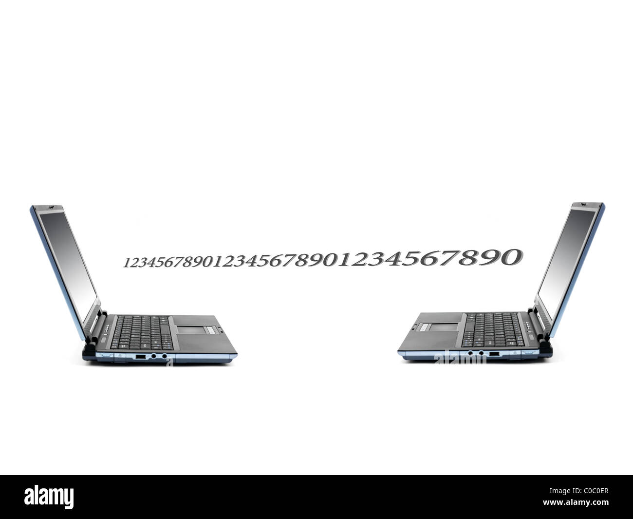 A laptop computer isolated against a white background Stock Photo - Alamy