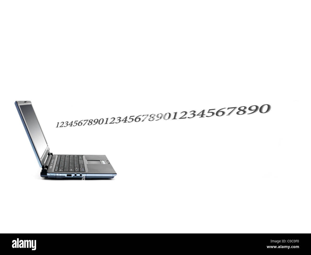 A laptop computer isolated against a white background Stock Photo - Alamy
