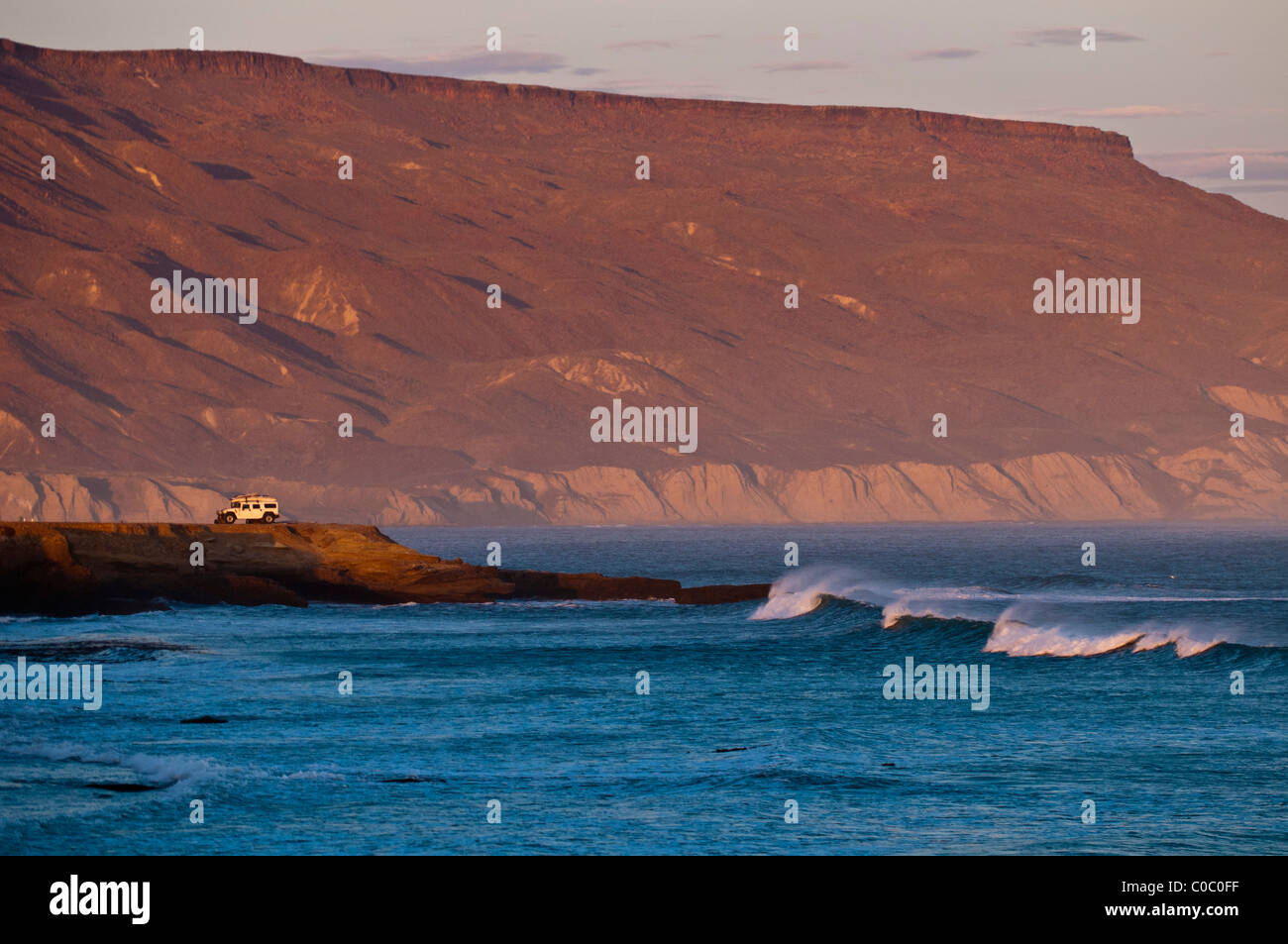 Camping along the shoreline at Punto San Carlos, Baja California Norte ...