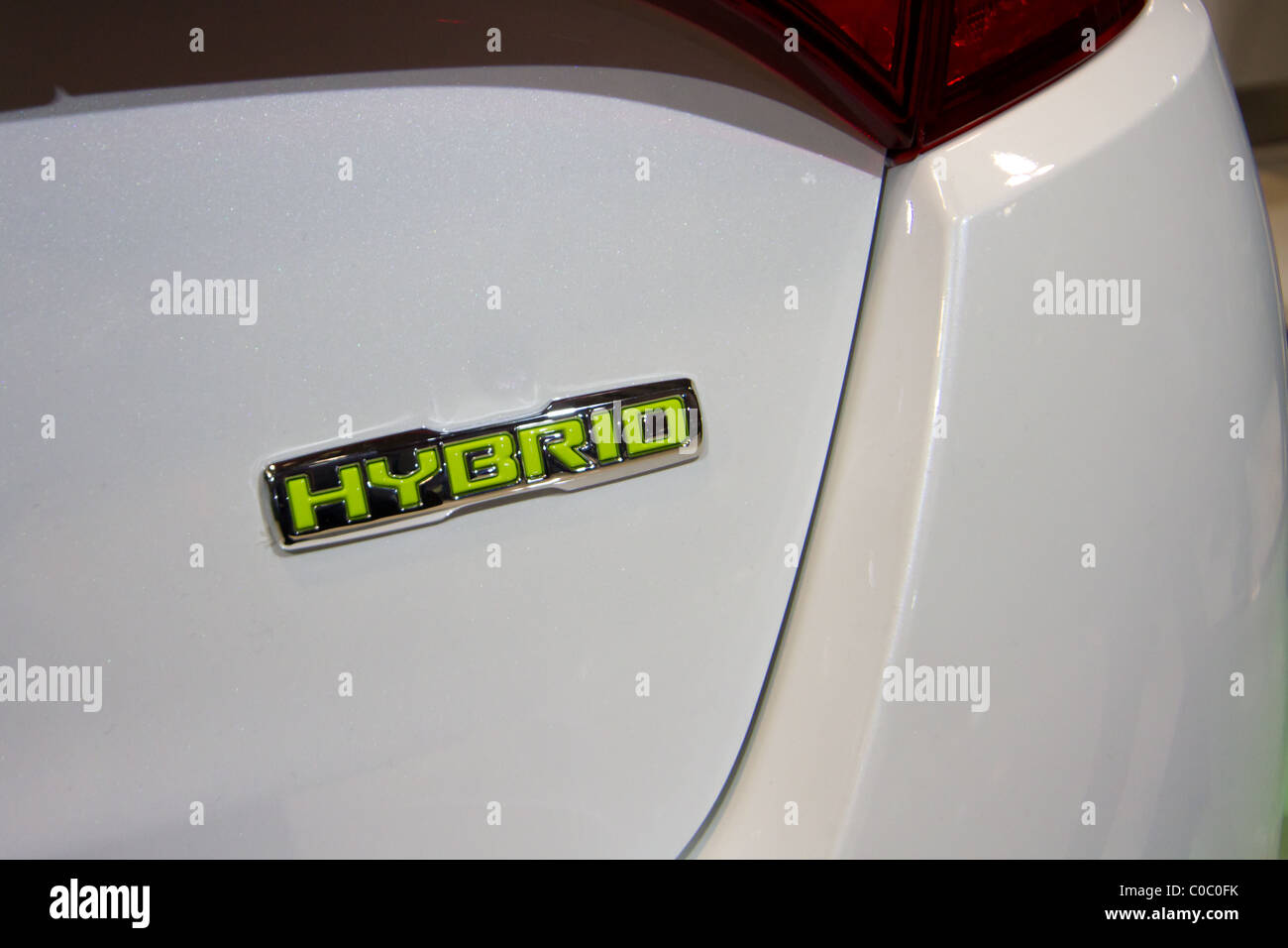 hybrid car logo Stock Photo - Alamy